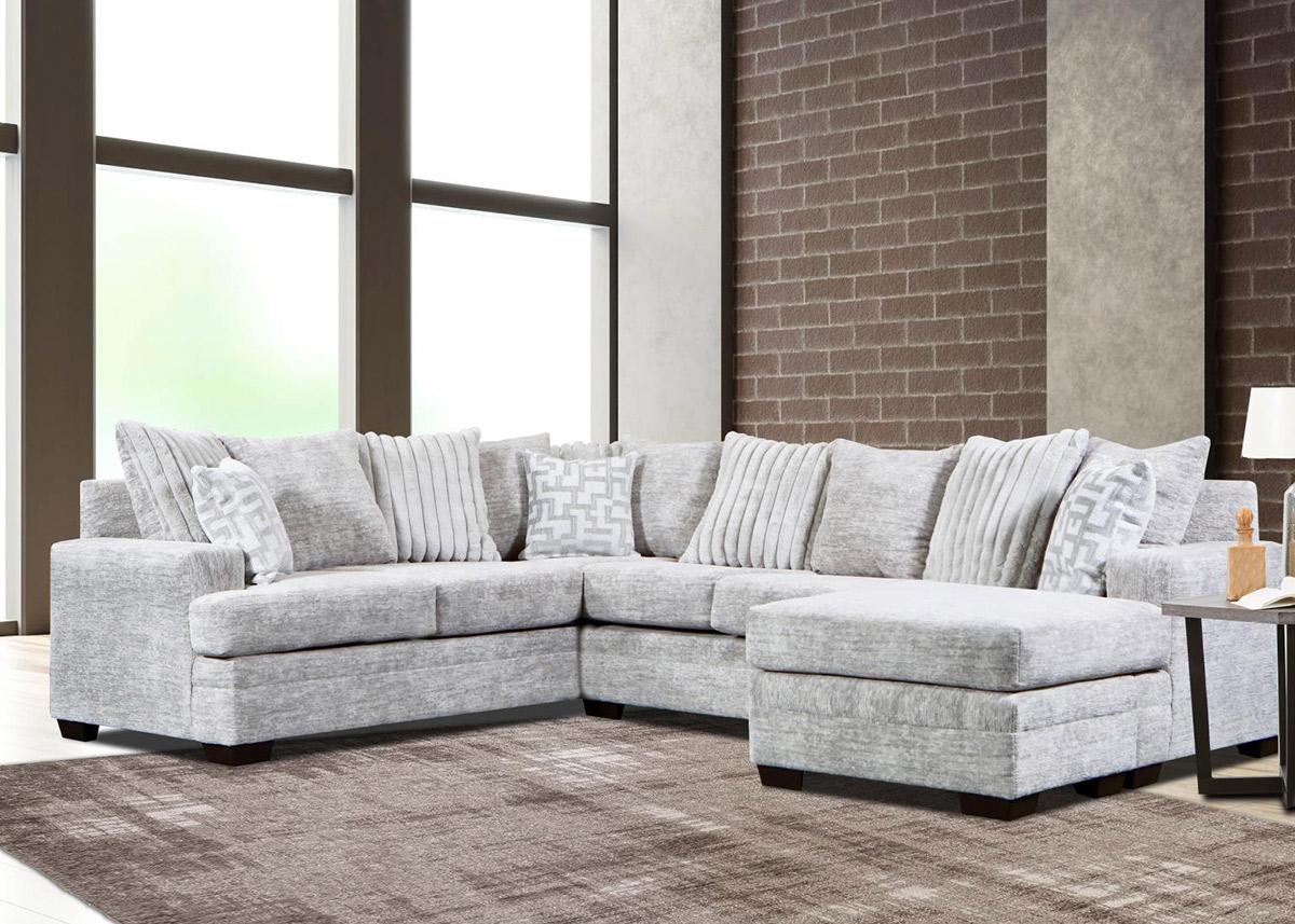 Silver sectional sofa store