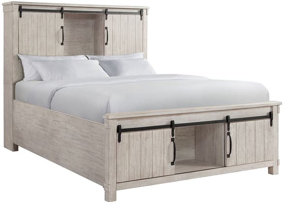 White barn door bedroom set store