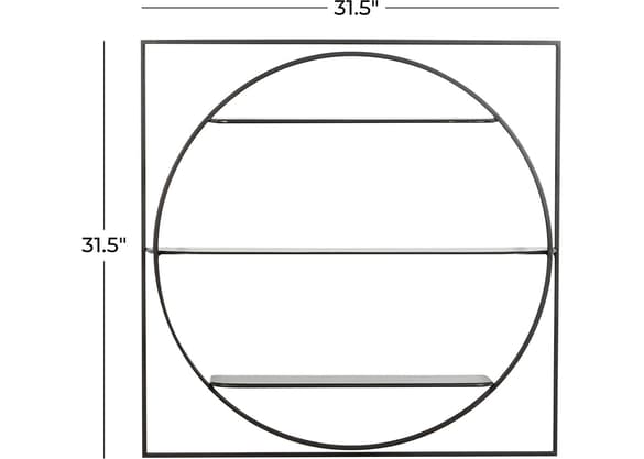 Austra Industrial 3-Tiered Wall Shelf - The RoomPlace